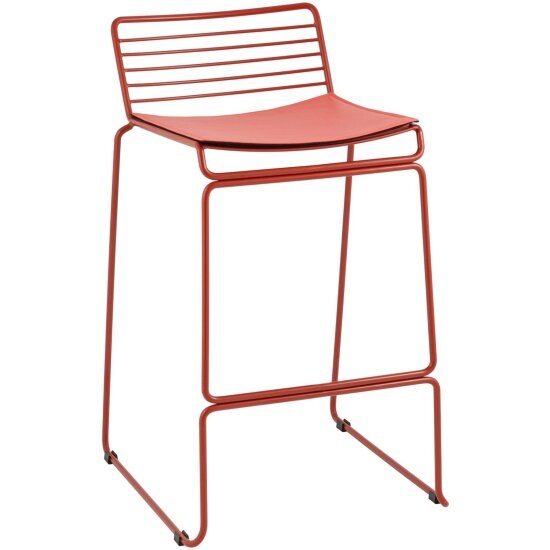 Стул полубарный Stool Group Danny, бордовый, с подушкой