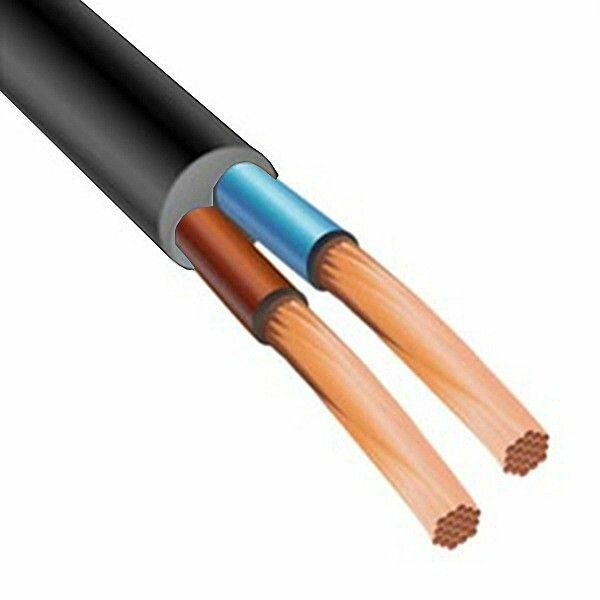 Провод ПВС нг(А)-LS 2х2.5 ГОСТ черный Альфакабель