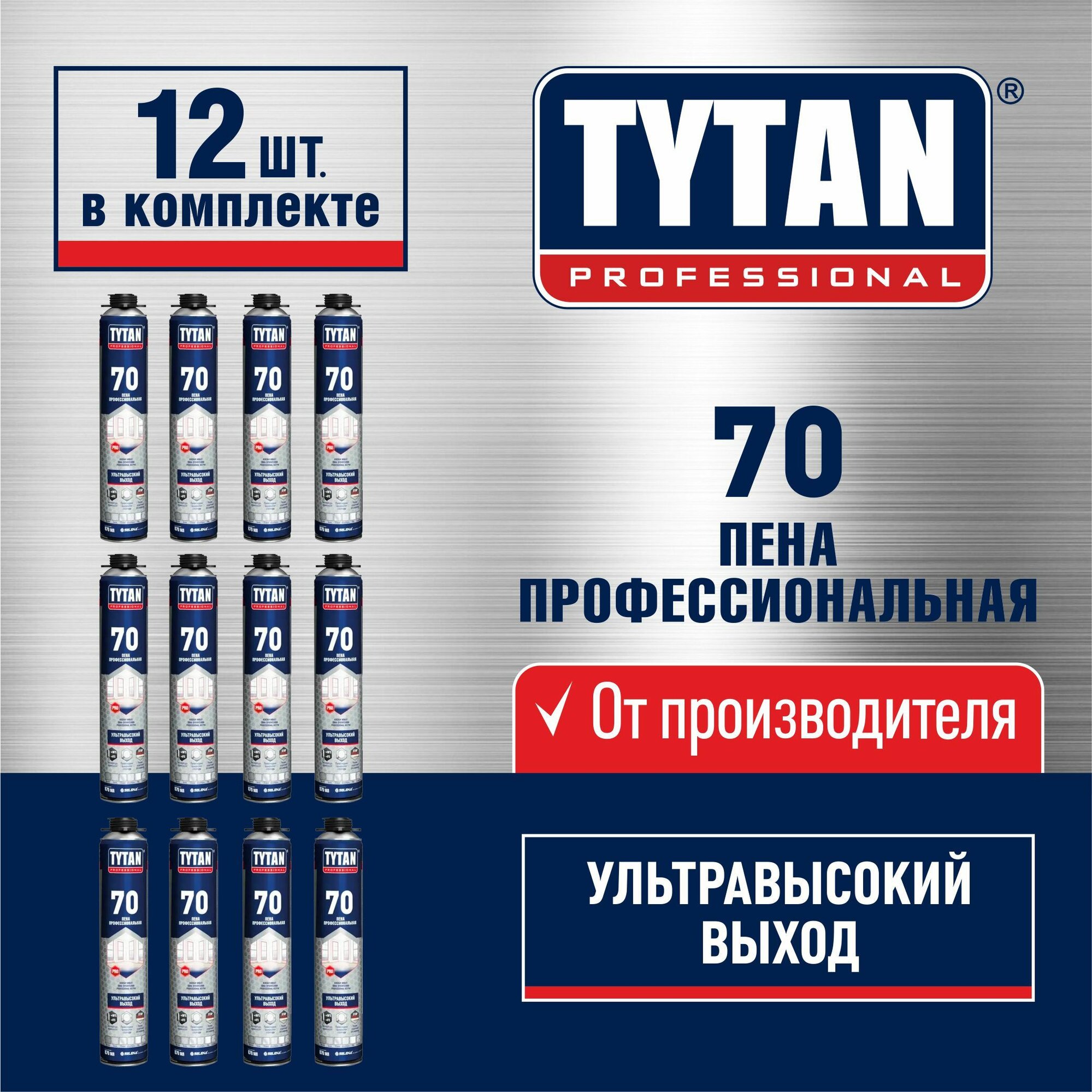 Tytan Professional 70, Летняя, 870 мл - 12 баллонов — отзывы покупателей