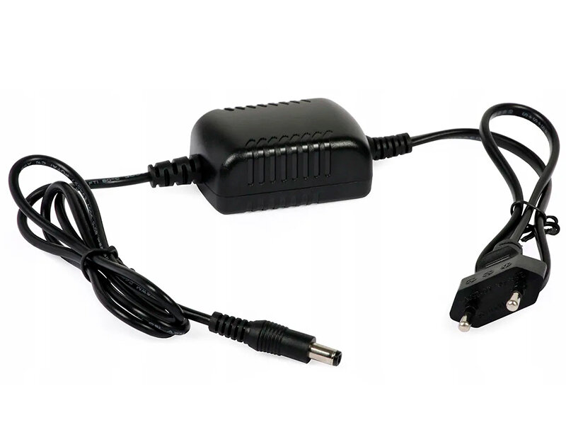 Блок питания Optimus 12/1.0 12В, 1А, пластик, вилка 220V, штекер 12В