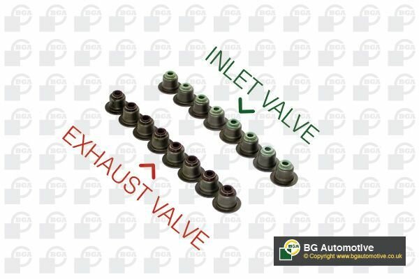Маслосъемные колпачки BGA Mazda 3, 6, MPV 1.8-2.2 16V с 2000 года (VK2372)