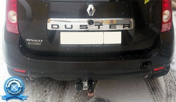 Фаркоп для Renault Duster (2011-) (без электрики) (паспорт и сертификат) AvtoS. RN13