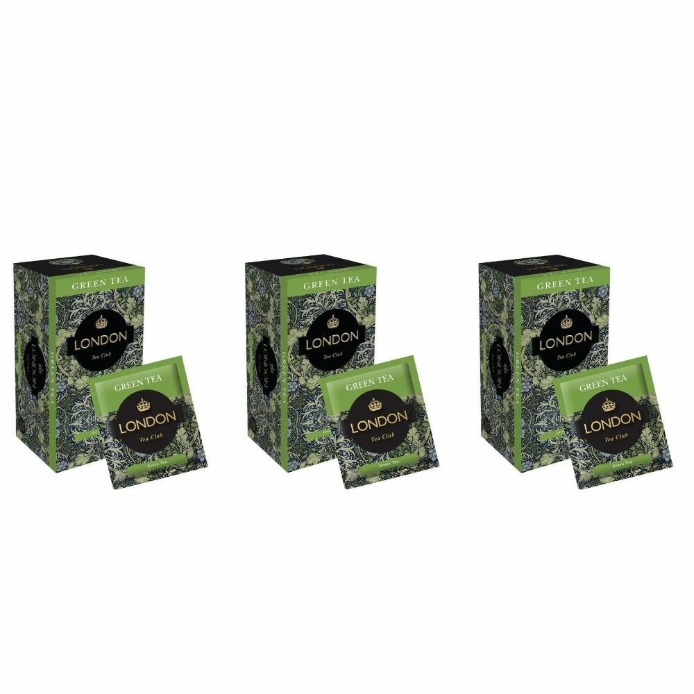 London Tea Club Чай зеленый Green Tea,200 пак, 3 уп