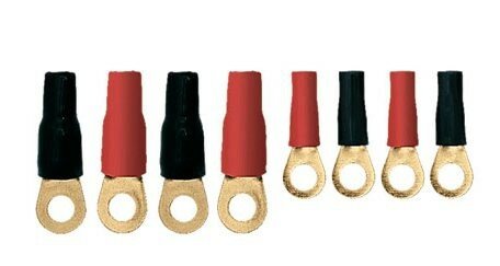 Клемма MYSTERY 8GA Ring terminals (2 черные + 2 красные)