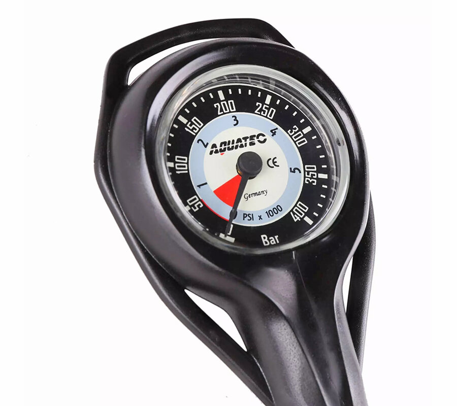 Манометр Aquatec PG-450, для дайвинга, хромированный, ударопрочный, 42 см