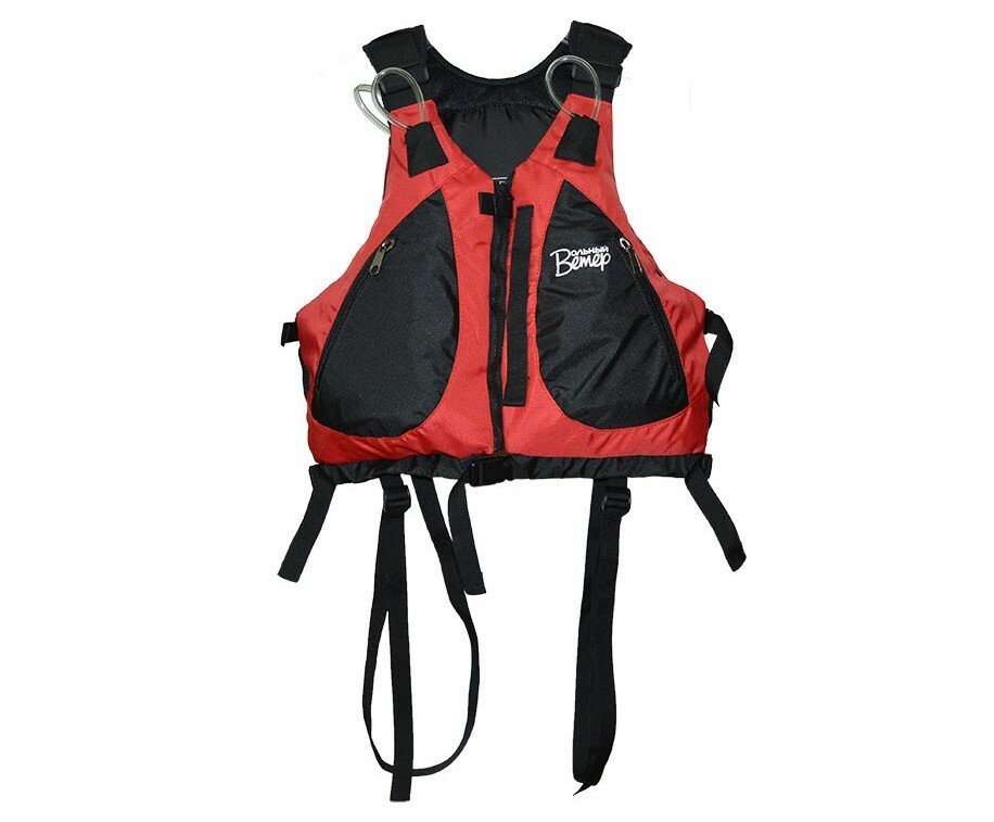 Жилет спасательный надувной Вольный Ветер "Каскад-Н", цвет Чёрный/Красный, размер одежды XL