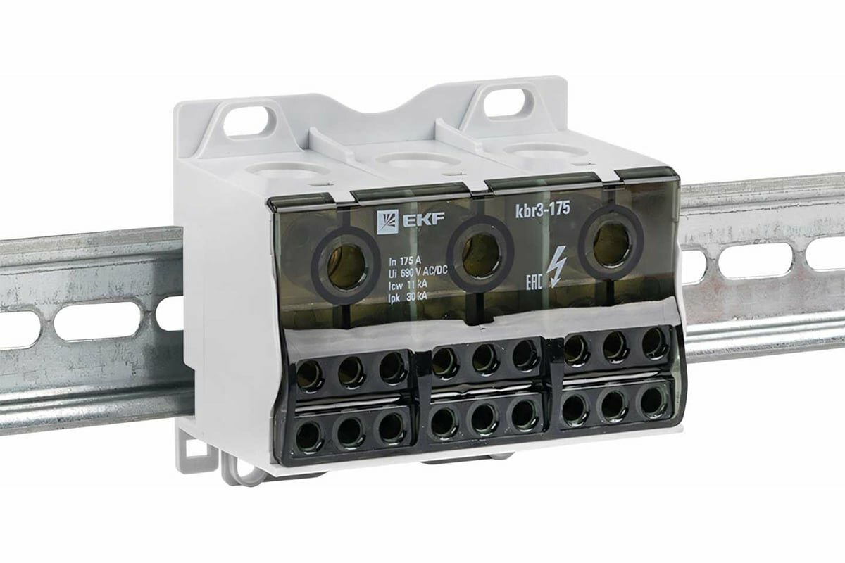 Распределительный блок EKF КБР тройной 175A PROxima kbr3-175