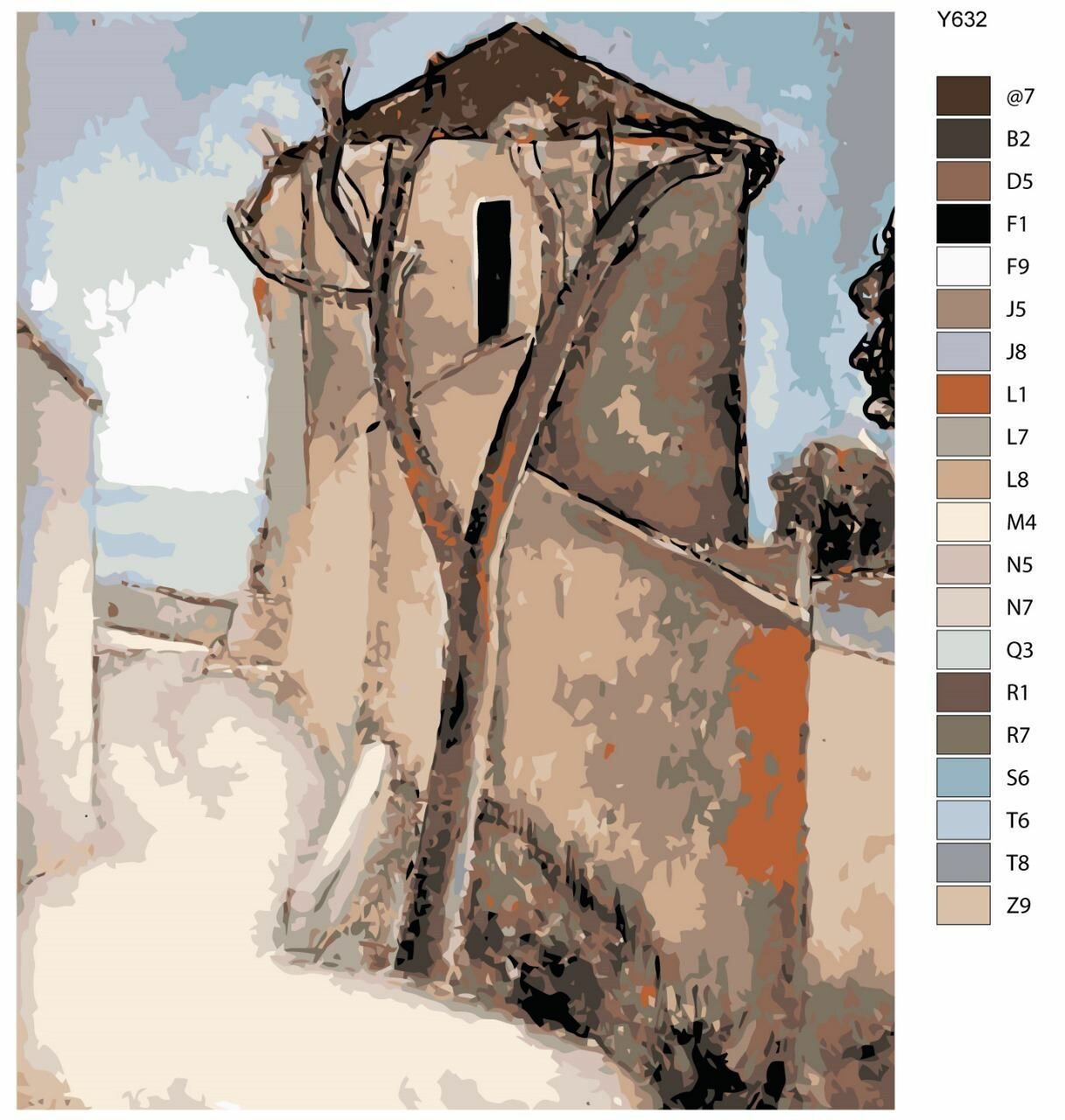 Картина по номерам Y-632 "Репродукция картины Амедео Модильяни - Пейзаж Южной Франции" 40х50