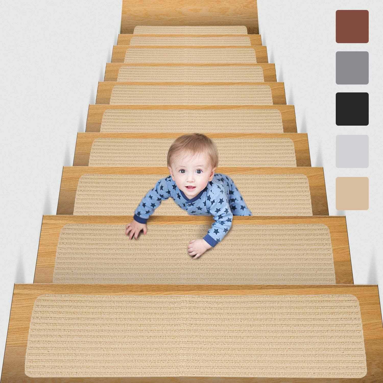 Коврик для ступеней KOKOJO 5 штук, 0.2 x 0.76 м