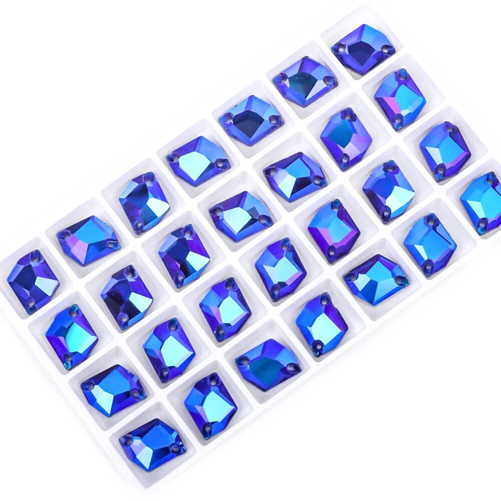 Кристаллы синие 13x17 мм, 20шт, sapphire blue ab