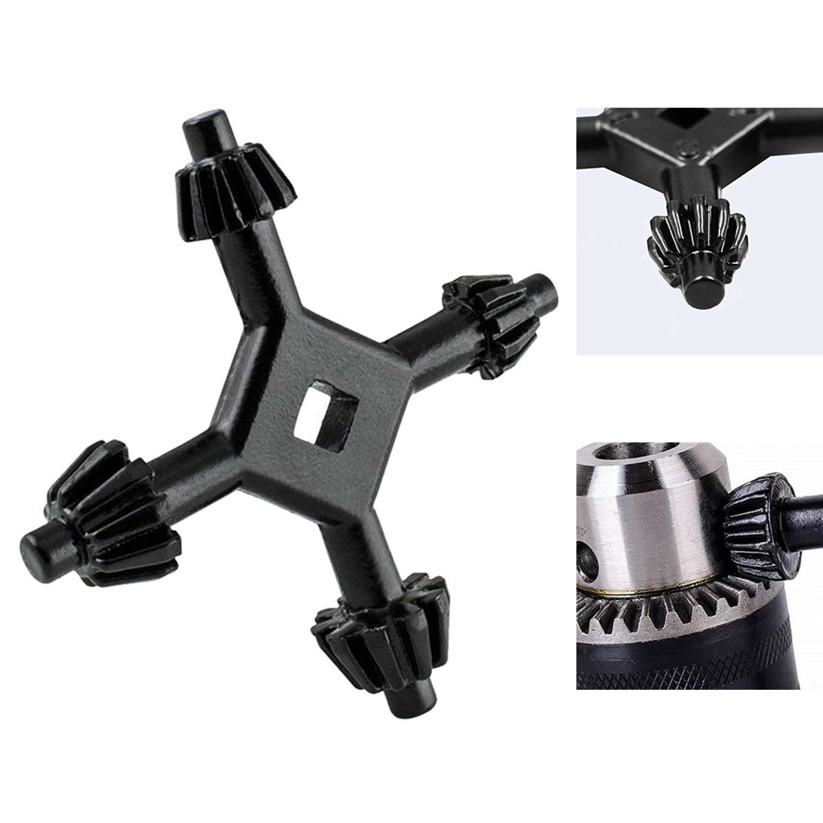 Универсальный многоцелевой 4 в 1 4-ходовой патрон ключ дрель гаечный ключ ручной инструмент для ремонта