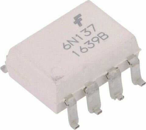 Оптрон ONSEMI 6N137SM SMD Каналы: 1 Вых: логический 5кВ 10Мбит/с Gull wing 8 1шт