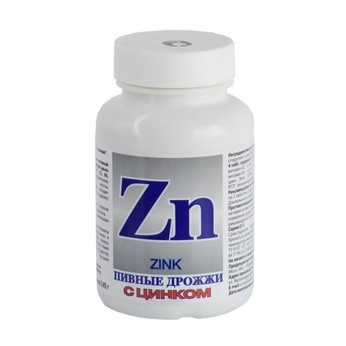 Дрожжи Пивные с Цинком таблетки 0,45г N100
