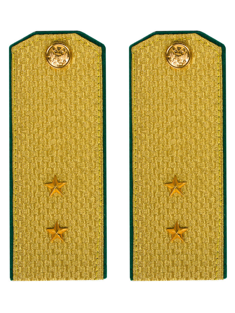Погоны Пограничной службы в сборе картон Прапорщик золотые