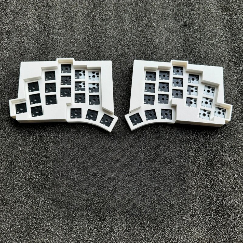 TOTEM 38key Low Profile Split Mechanical Keyboard white resin kit