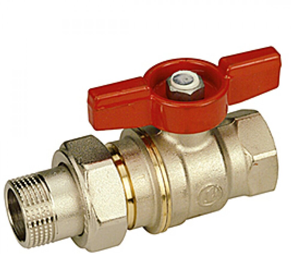 Никелированный полнопроходной шаровой кран Giacomini DADO с отводом 1/2"F x 1/2"M