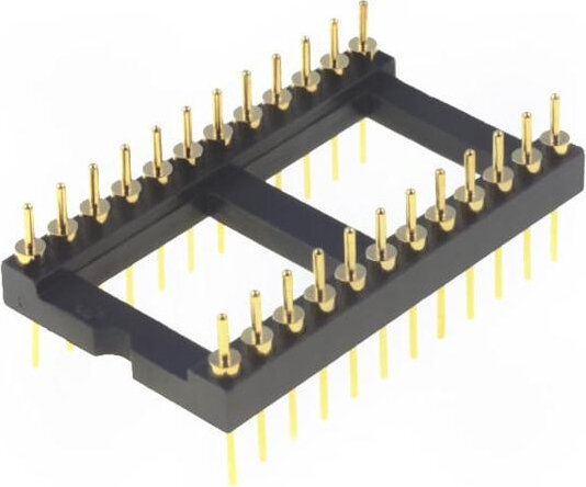 Панелька ADAM TMC-624-1-G Панелька: DIP PIN: 24 Шаг: 2,54мм прецизионная THT позолота 1шт