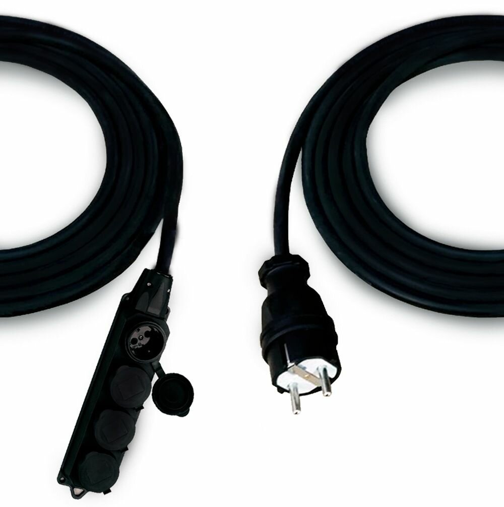 CP-16SO05 Удлинитель силовой 3х2.5, 4 места, 5м, EDS