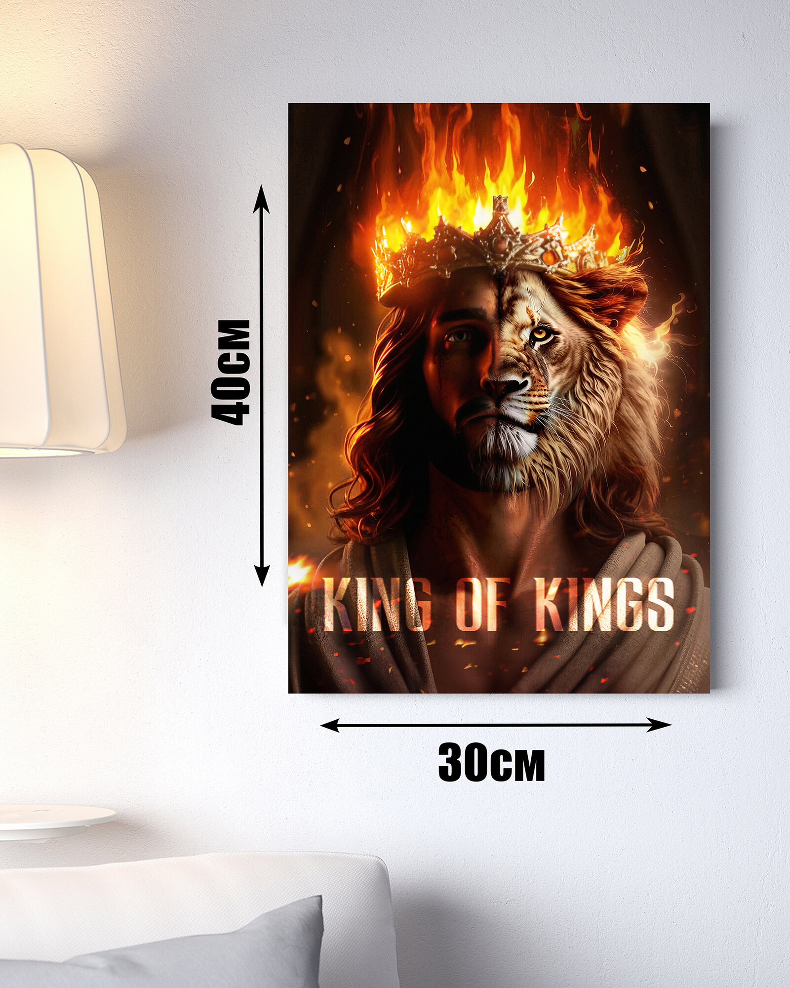 Картина для интерьера на холсте. Мотивирующая. Христианская. 40*30