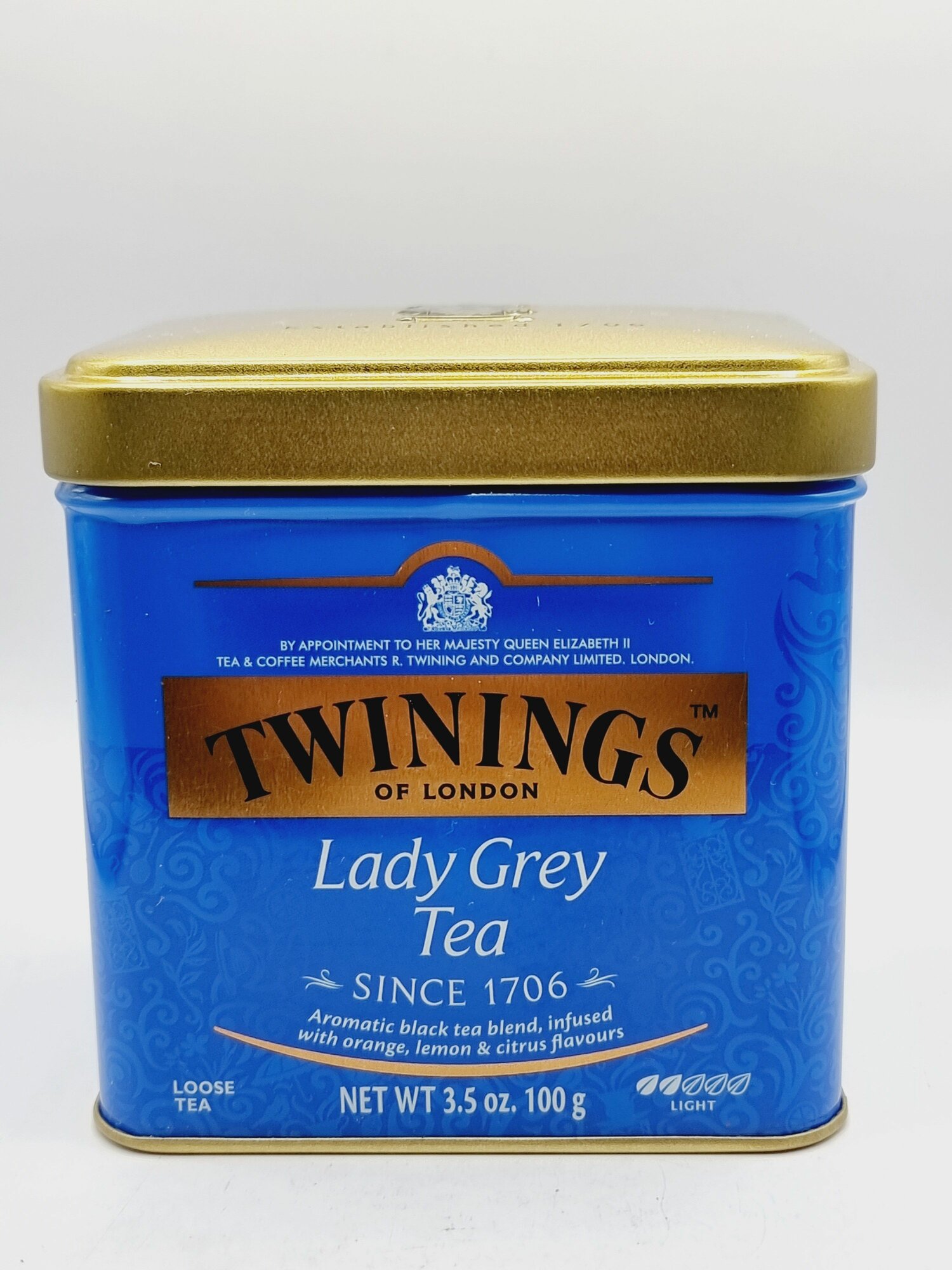 Чай черный Twinings Lady Grey среднелистовой с апельсиновой и лимонной цедрой жестяная банка 100 г (Польша)