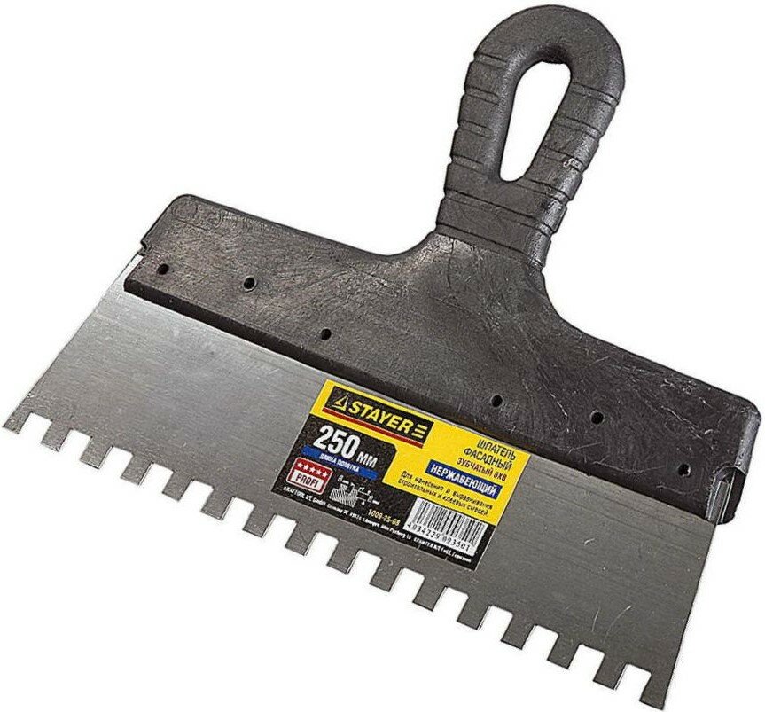 Шпатель зубчатый 4х4 250мм