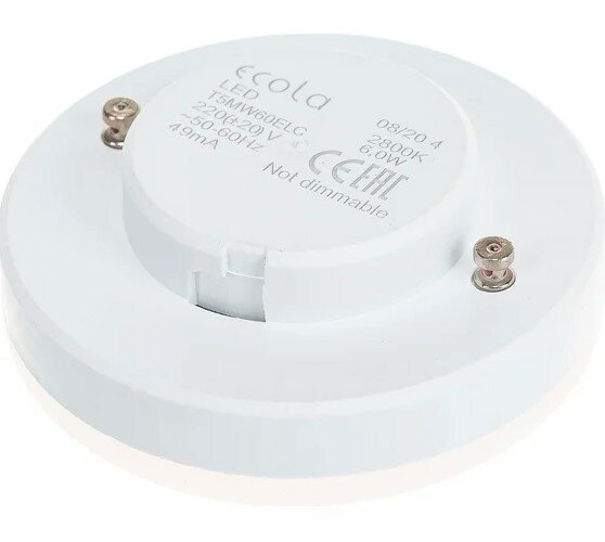 Лампа светодиод. Ecola Light GX53 LED 6,0W Tablet 2800К матовое стекло