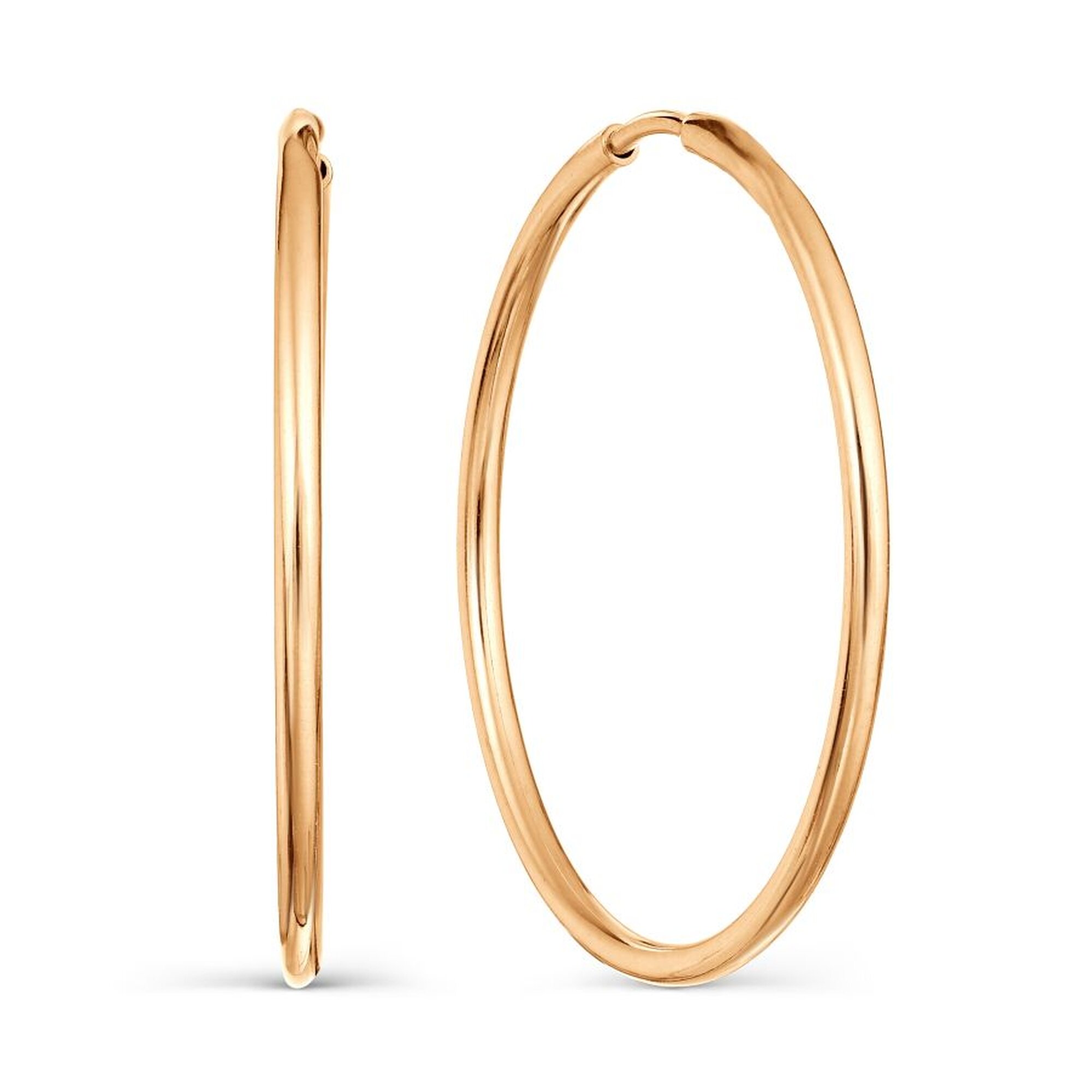 Серьги конго, красное золото, 585 проба