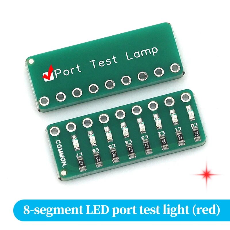 8-сегментная LED тестовая лампа, Красный, Model Number: 1 Pcs