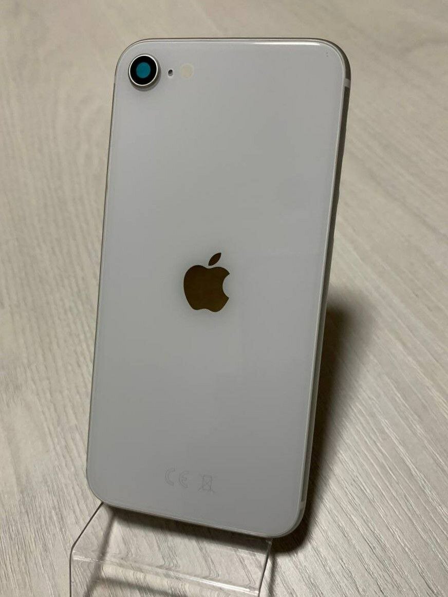 Корпус для IPhone SE 2020 белый (SILVER), комплект кнопок, сим-лоток