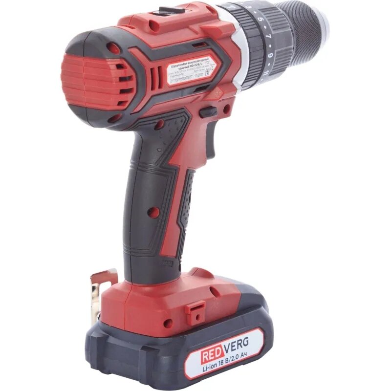 Дрель-шуруповерт аккум. ударный REDVERG 18В, 2х2,0Ач, Li-lon (RD-IS18/U) 1773074