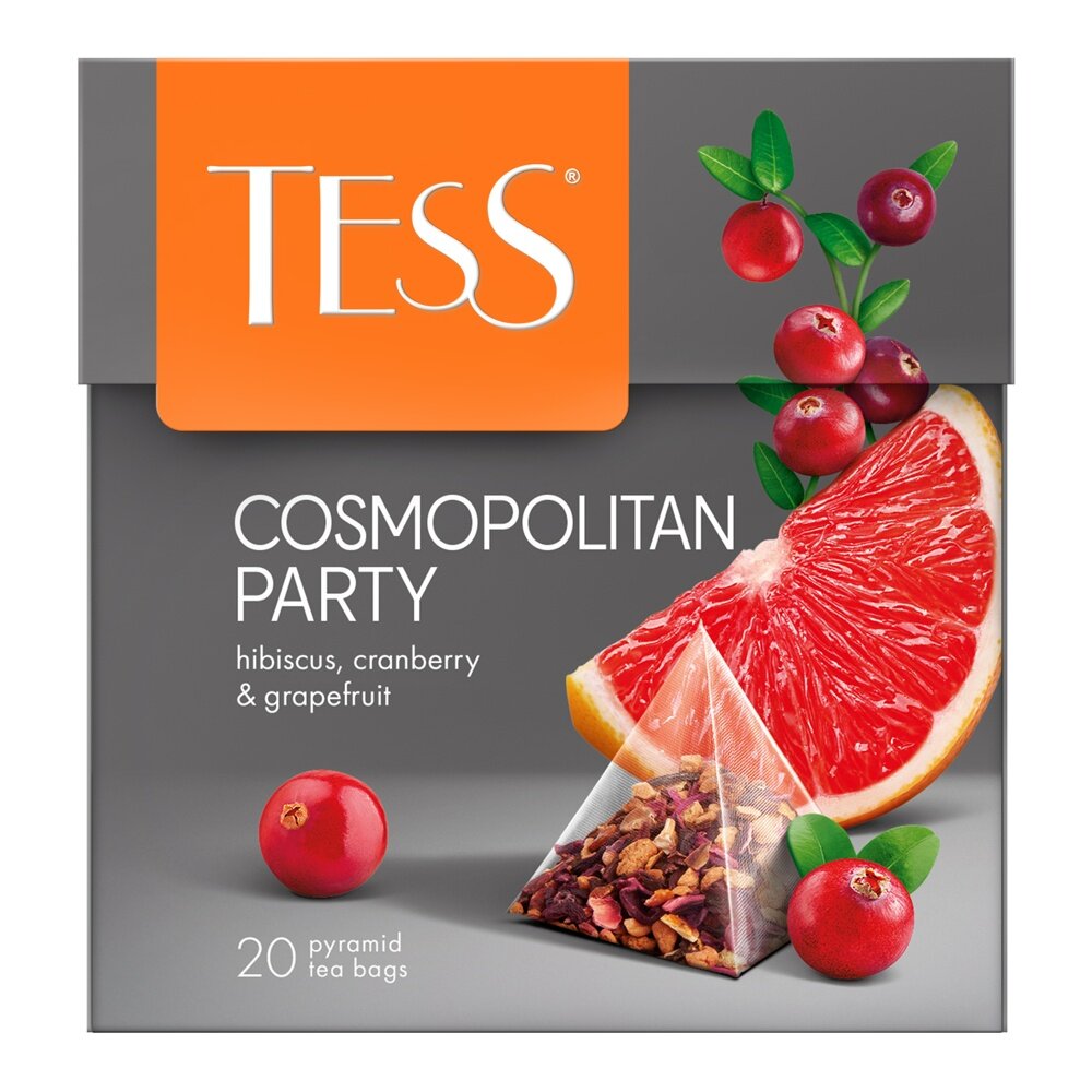 TESS чайный напиток в пирамидках COSMOPOLITAN PARTY 2г*20п