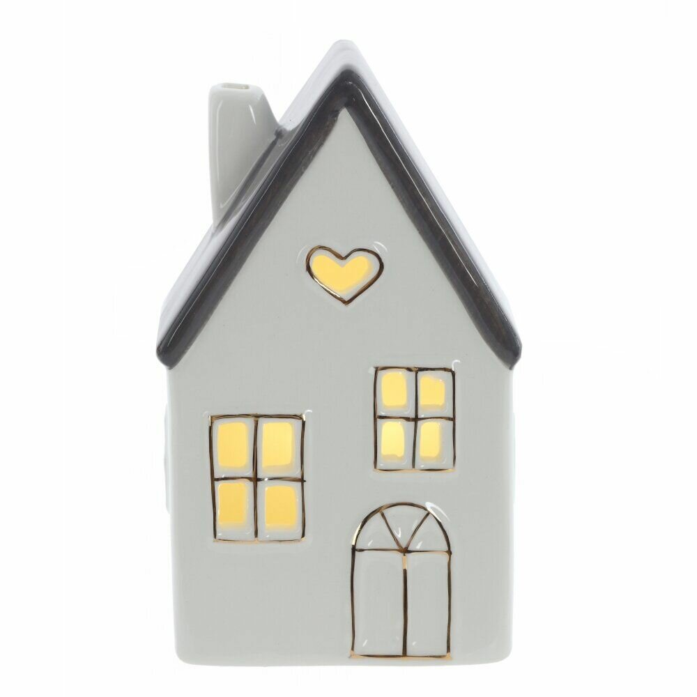 Фигурка декоративная "Домик" с подсветкой, 9х7х14 см, 2 вида, без выбора цвета