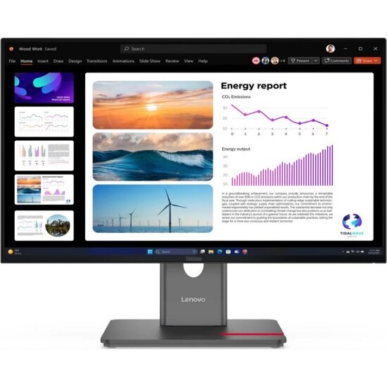Монитор Lenovo 23.8" ThinkVision P24q-40 черный (64B2GAT1UK)
