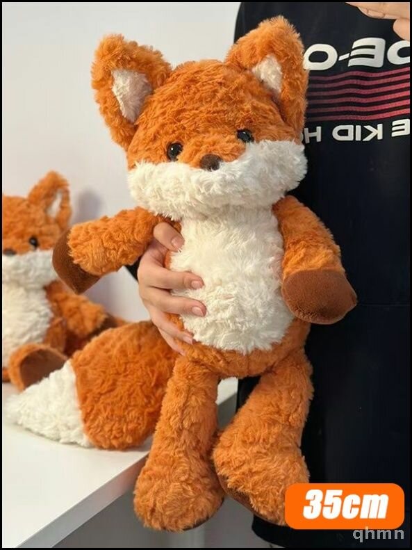 Очаровательная плюшевая кукла лиса 35 см эксклюзивный подарок для девочки на день рождения