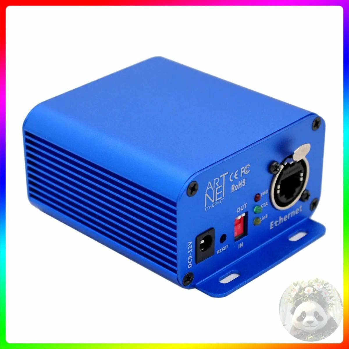 Синий 2-сторонний, ARTNET сетевой сигнал сценического освещения, контроллер передачи, 3-жильный вход/выход, с сетевым интерфейсом