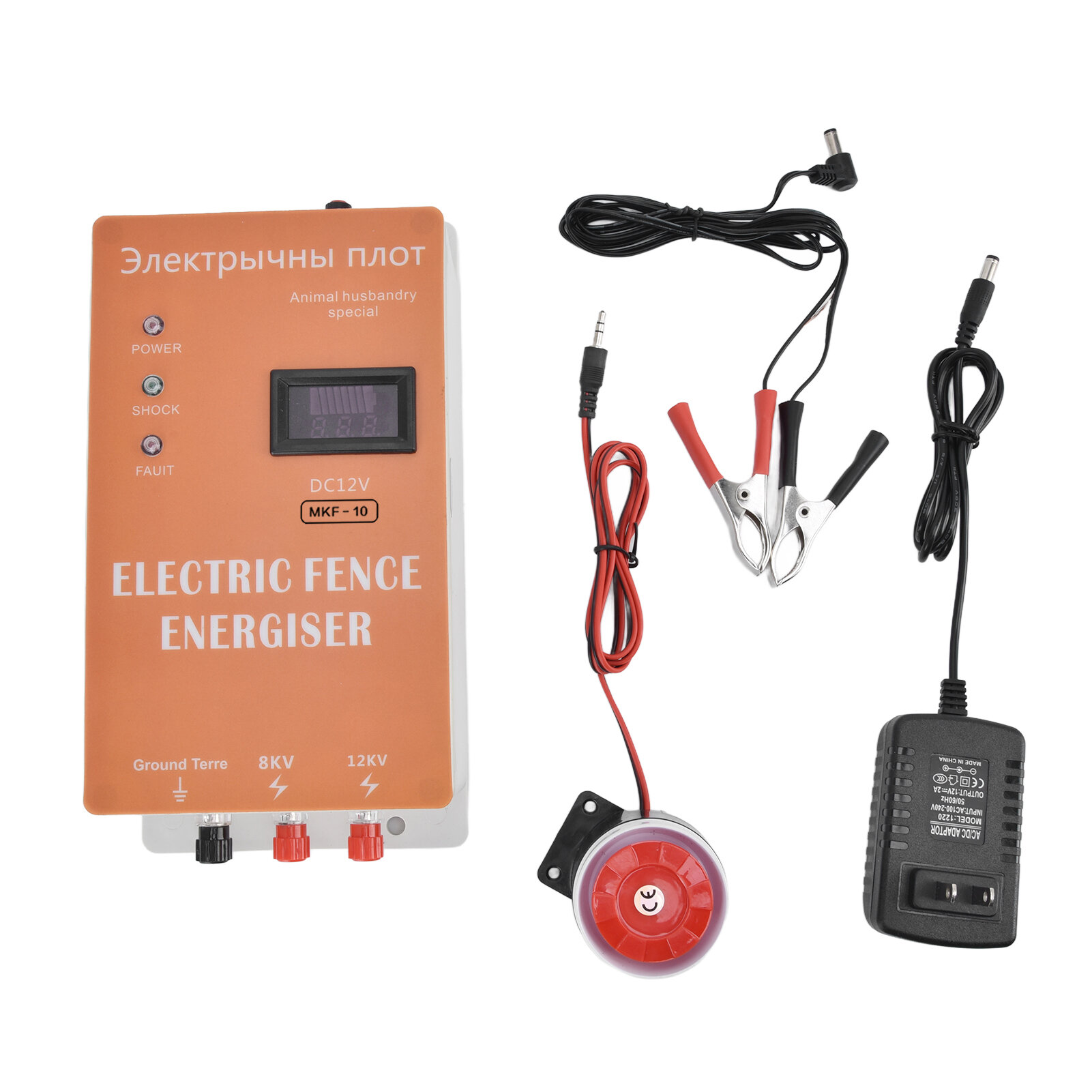 10 км электрический забор, высоковольтный импульсный контроллер, электрический забор для животных, хост для животноводства, вилка 100 240 ВUS