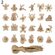 24pcs/set Деревянный кулон