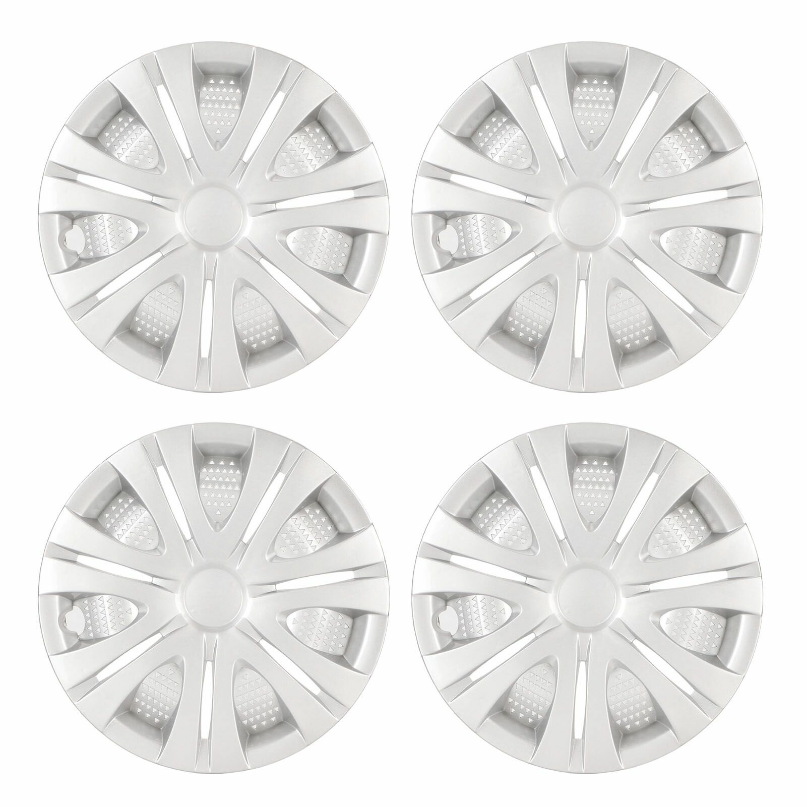 4 шт. 13-дюймовая крышка ступицы колеса, серебристая крышка обода ступицы колеса, универсальная, подходит для большинства автомобилей, грузовиков, фургонов