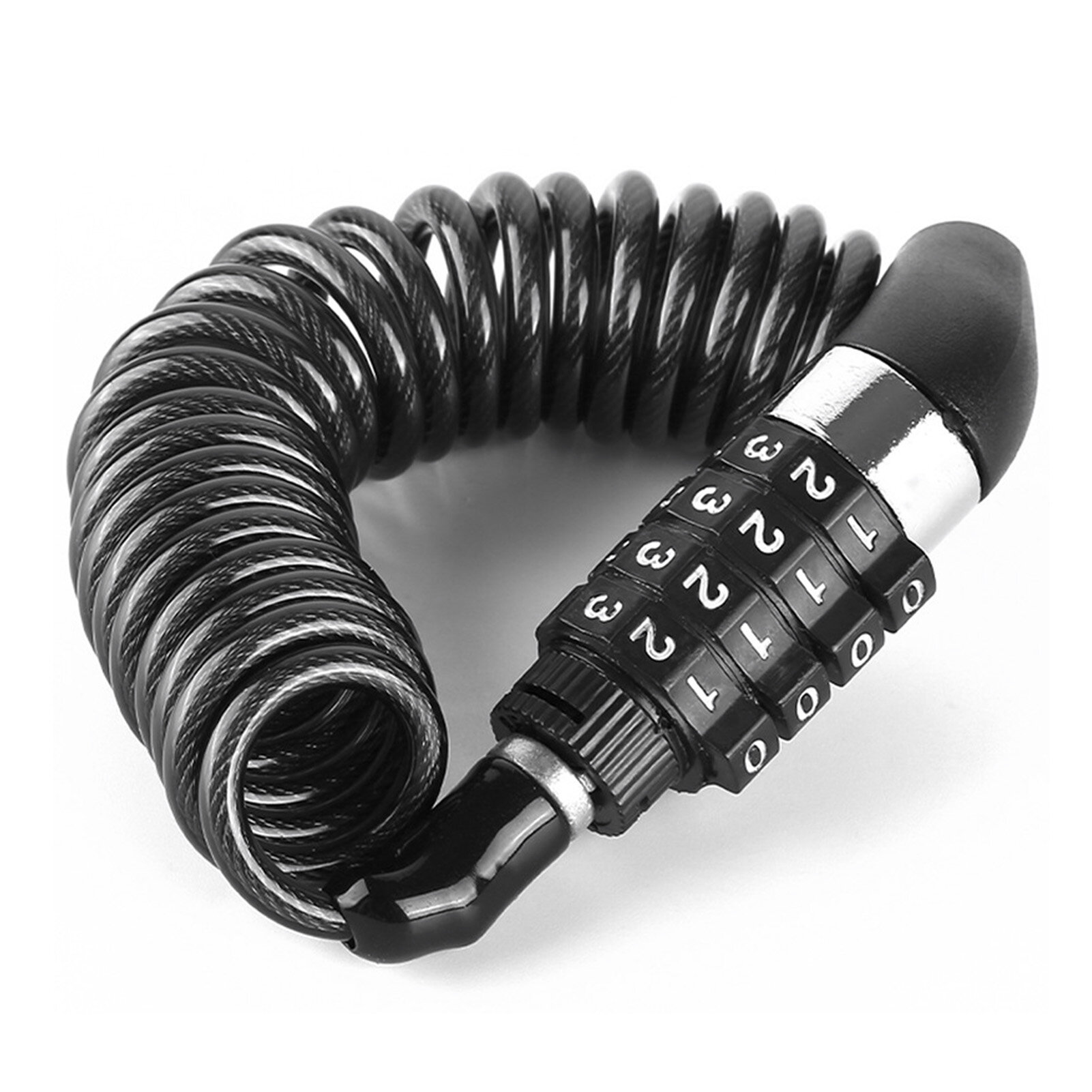 Bike Ring Lock Wire Steel Cable Anti Theft 4 Digit Password Bicycle for Mountain Bikes Motorcycles