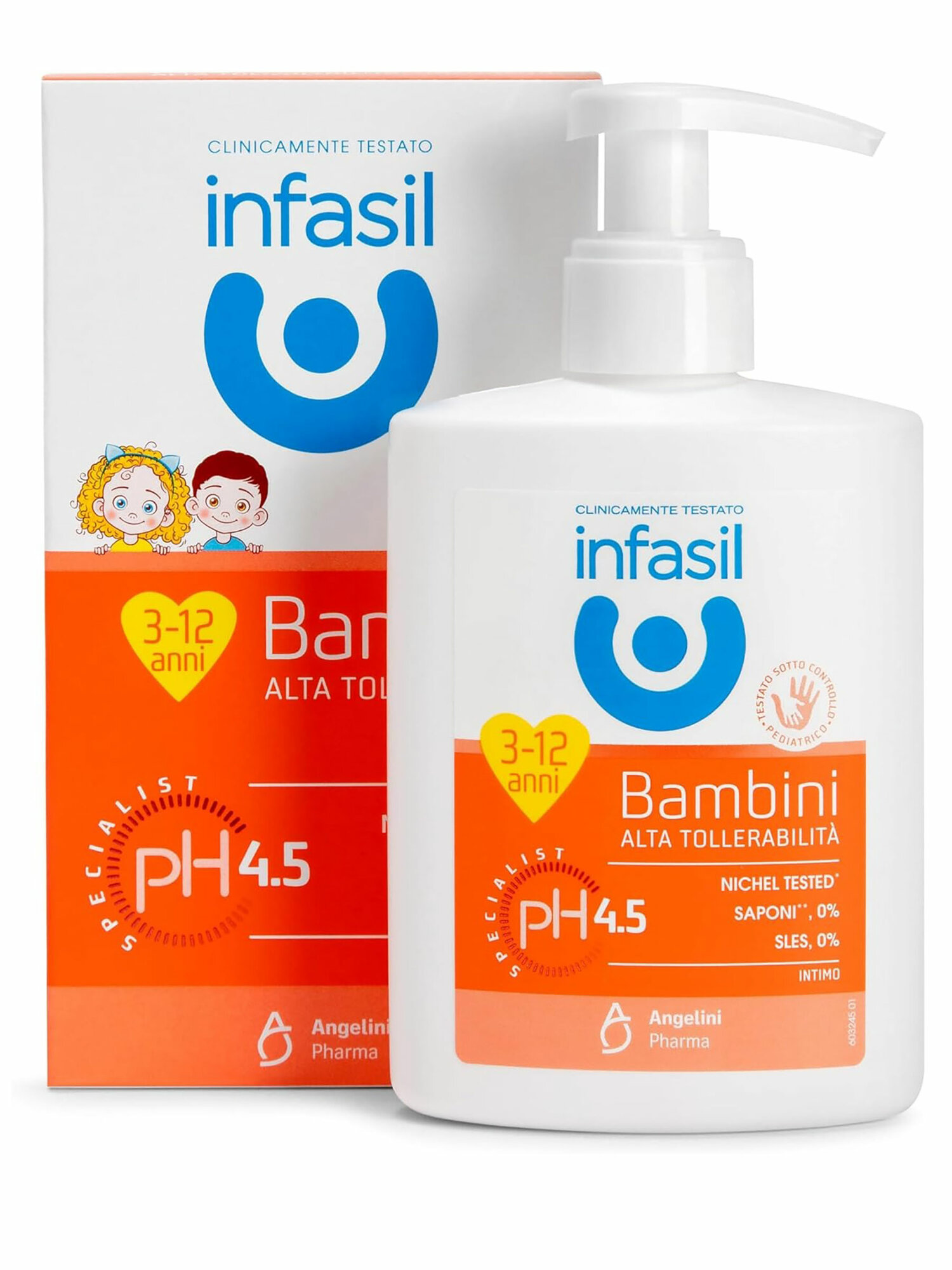 Детское средство для интимной гигиены Infasil Intimo Bambini для чувствительной кожи, 200 мл