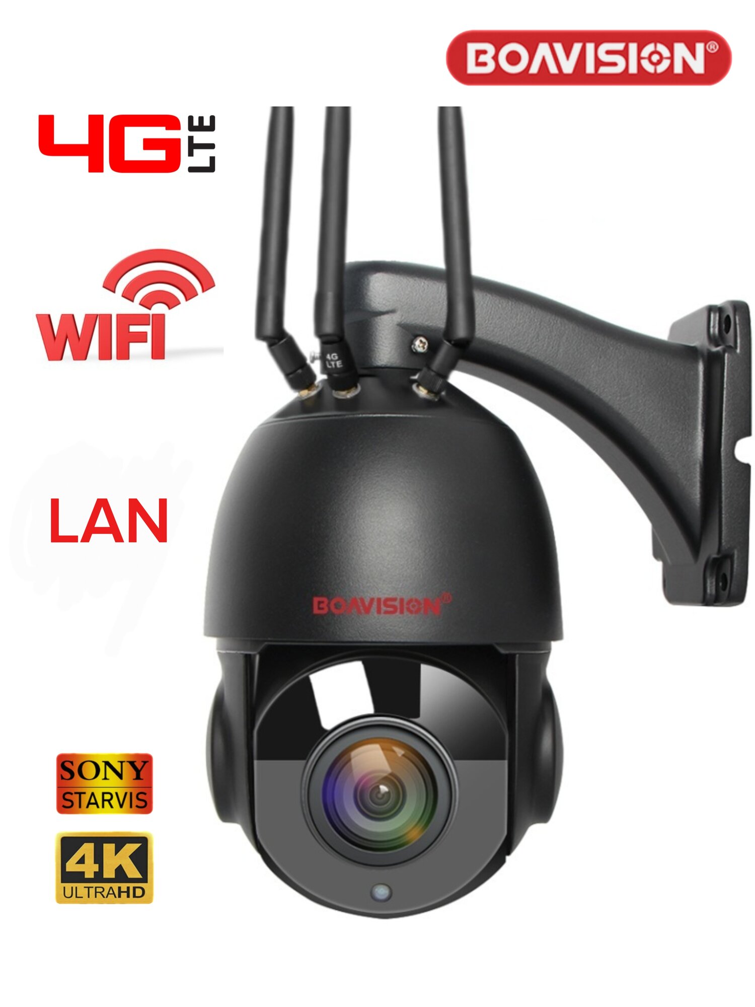 Камера видеонаблюдения 5Mp×30zoom (25) 4G, WiFi, LAN поворотная, уличная