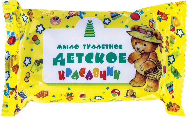 Комплект 216 шт, Мыло туалетное Меридиан "Красавчик", детское, 90г, флоу-пак