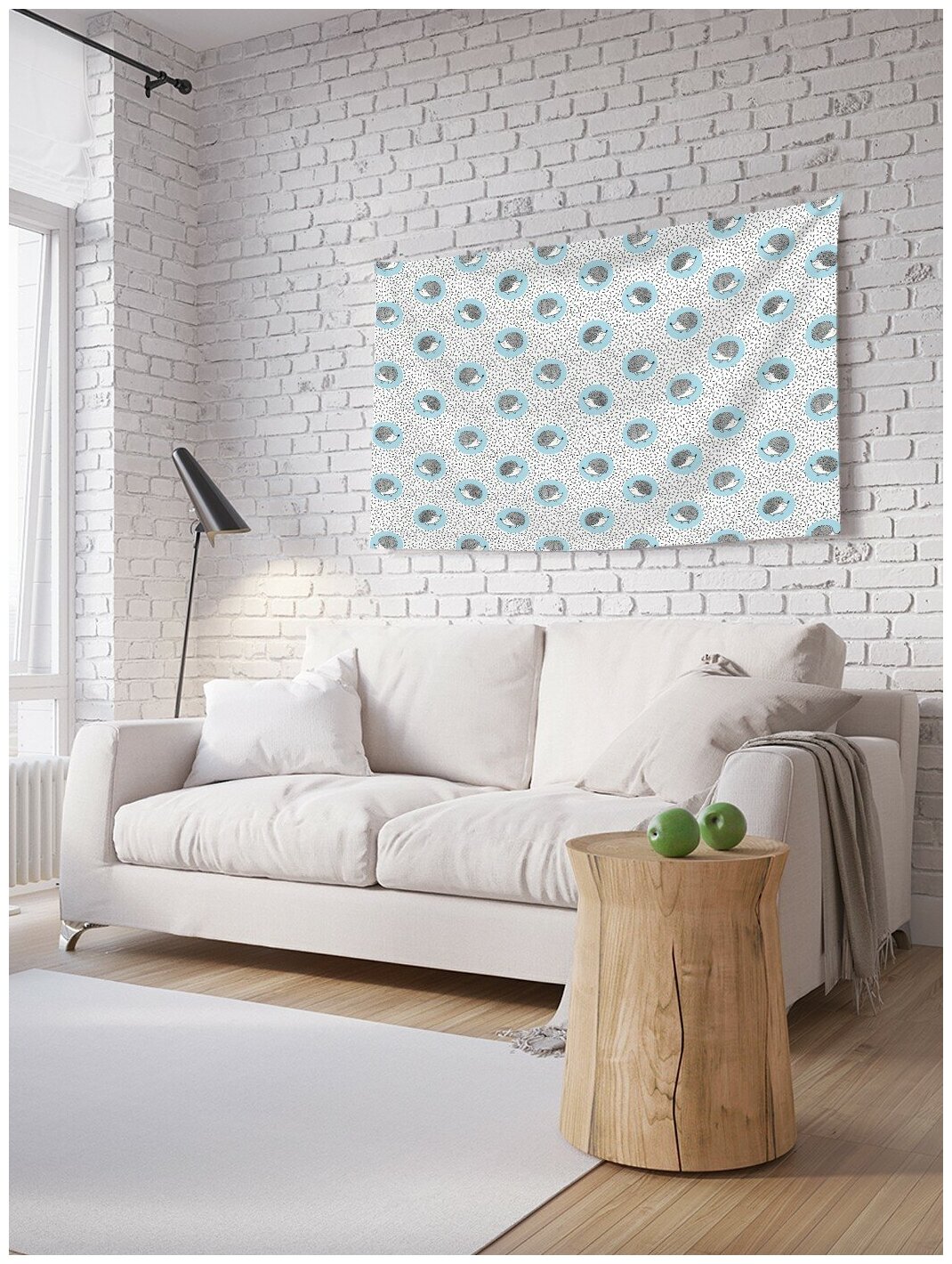 Горизонтальное фотопанно JoyArty на стену "Графические ежи", 150x200 см