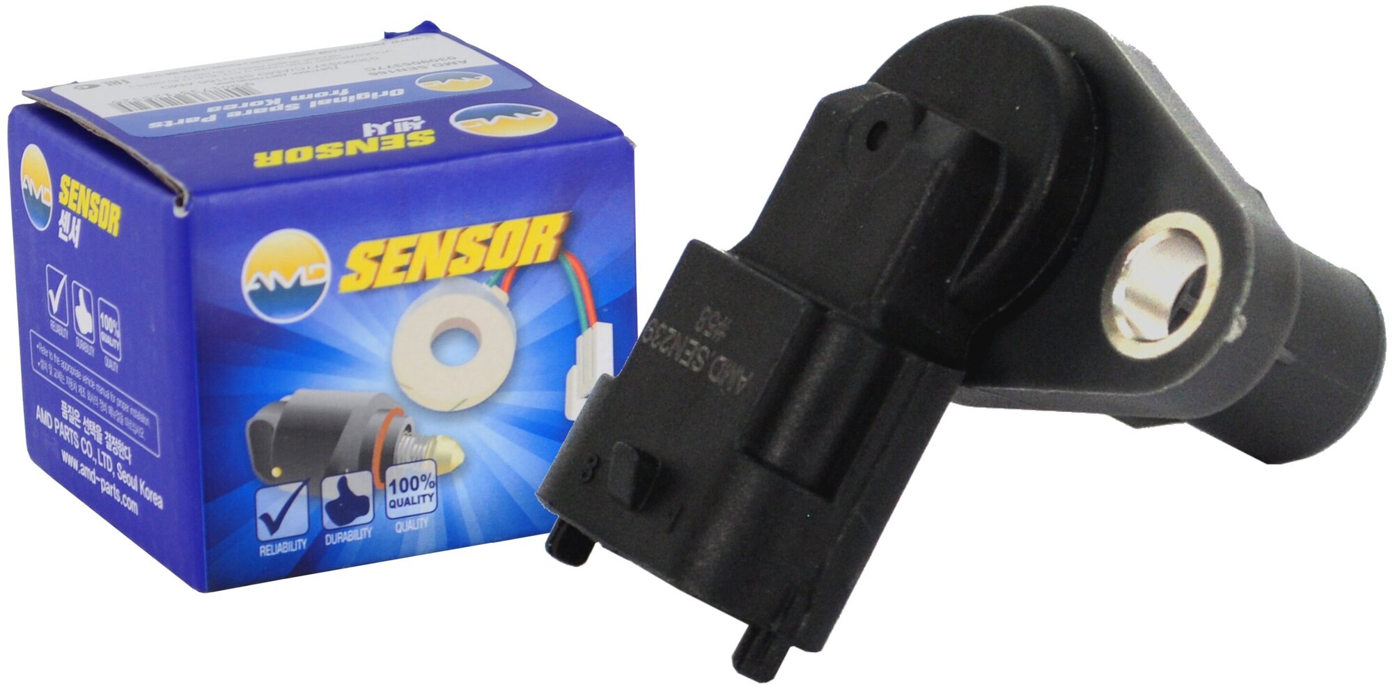 Датчик положения распредвала выпускного 39350-03040 AMD. SEN239 для HYUNDAI Solaris II 1,4 2017- KIA Rio IV 1,4 2017-
