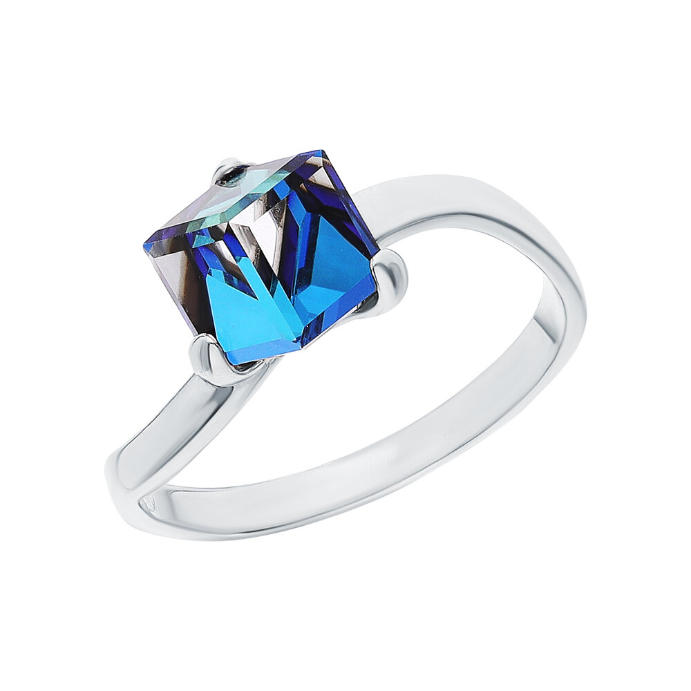 Кольцо, серебро, 925 проба, кристалл