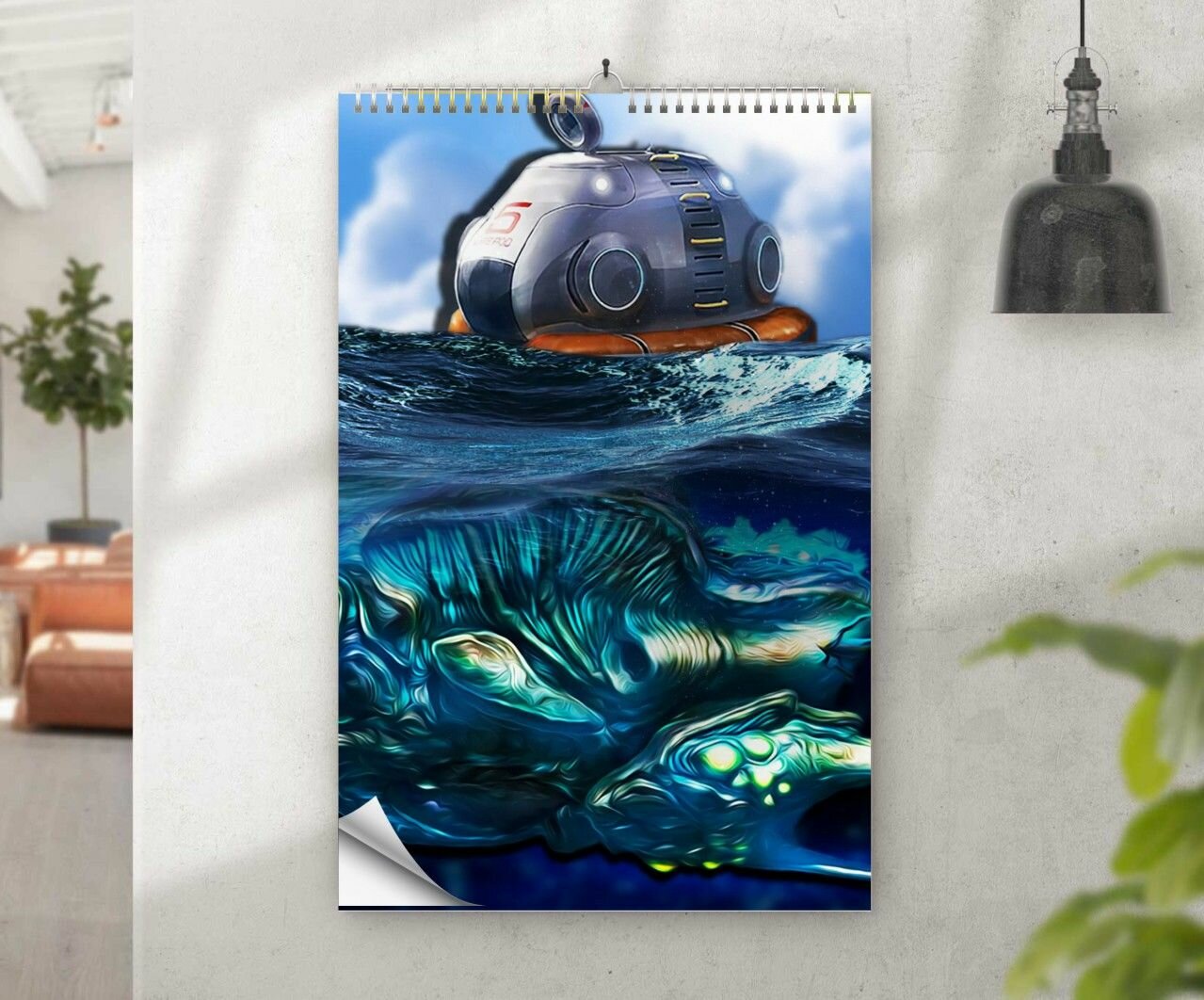 Календарь Mewni-Shop настенный перекидной принт А4 Subnautica, Сабнатика - 0008