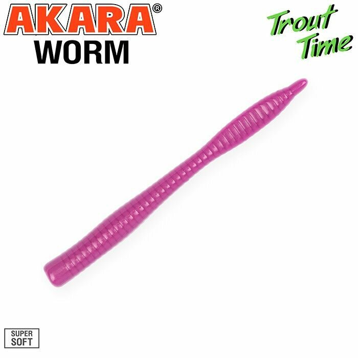 Силиконовая приманка Akara Trout time WORM 3 Garlic 459 (10 шт.)
