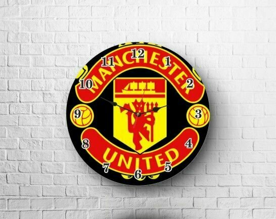 Часы настенные GOODbrelok круглые 20 см принт "Манчестер Юнайтед" - 0012