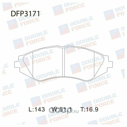 Колодки тормозные дисковые DOUBLE FORCE DFP3171