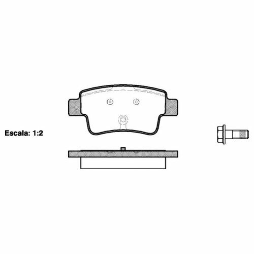 Комплект задних тормозных колодок Roadhouse 2119800 для Fiat GRANDE PUNTO 199, Linea; Opel Corsa